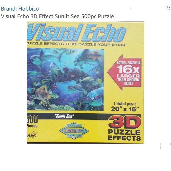 Hobbico | Toys | Visual Echo 3d Effect Sunlit Sea Puzzle 50 Pieces ...